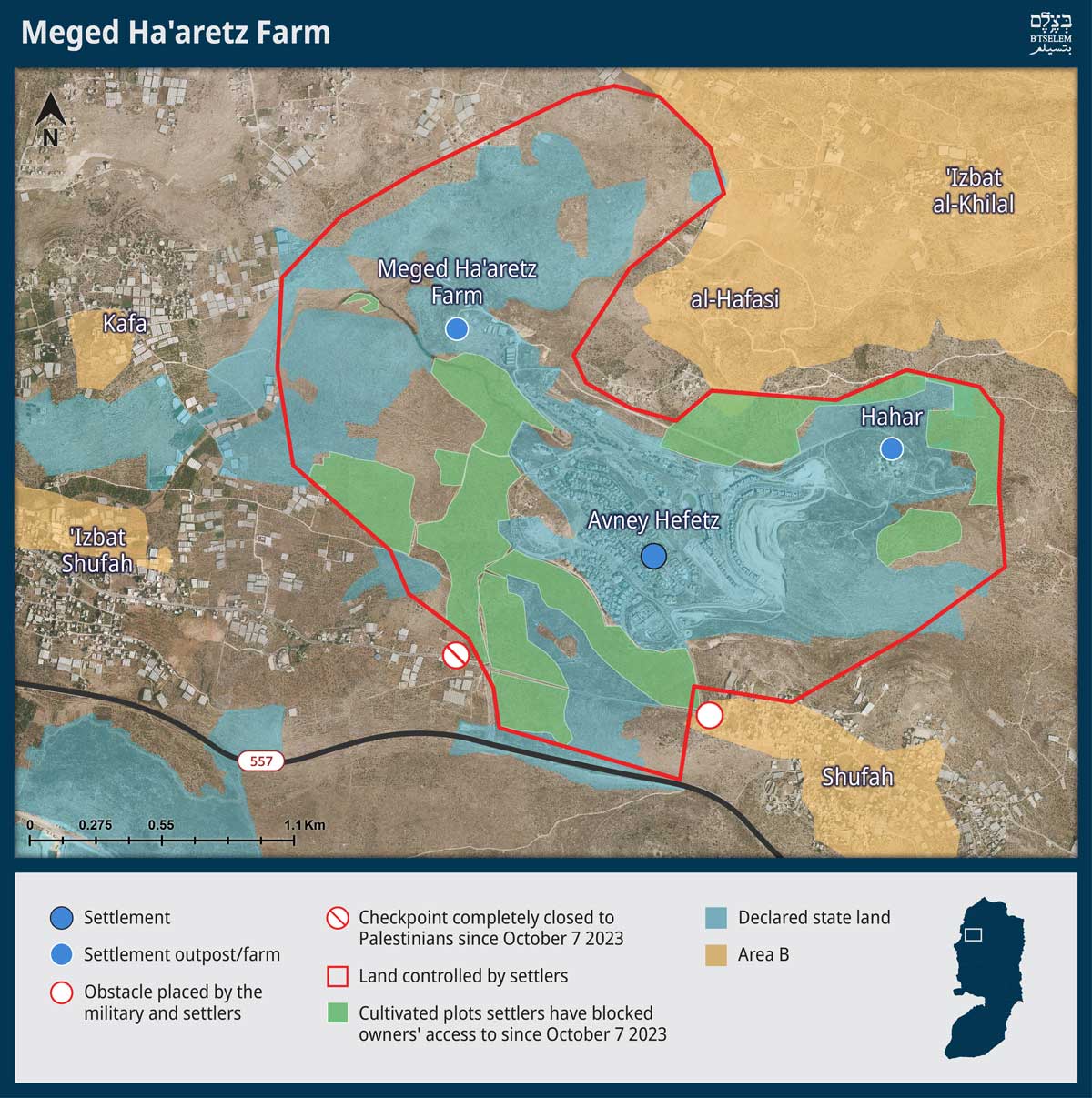 Meged Ha’aretz Farm: Settler takeover of Shufah and Kafa lands with ...