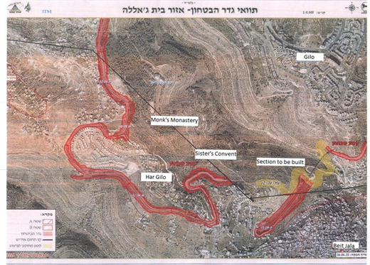 Barrier to separate Beit Jala residents from their lands, laying ...
